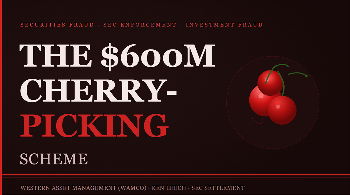 SEC Settlement Places Western Asset Management and Former CIO Ken Leech ...